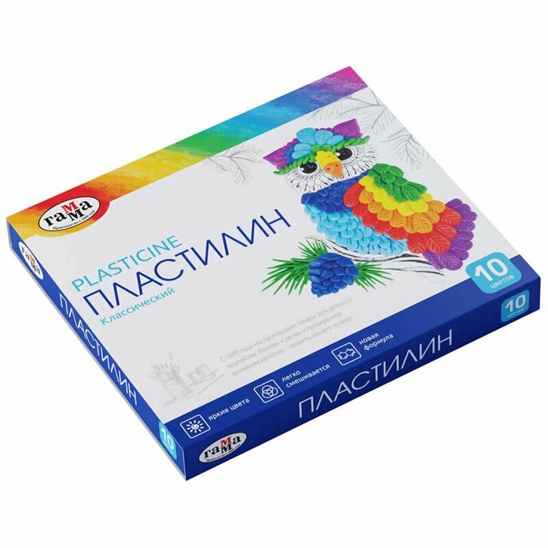 2 набора пластилина 10цв. Гамма "Классический" 200г, со стеком (281032)