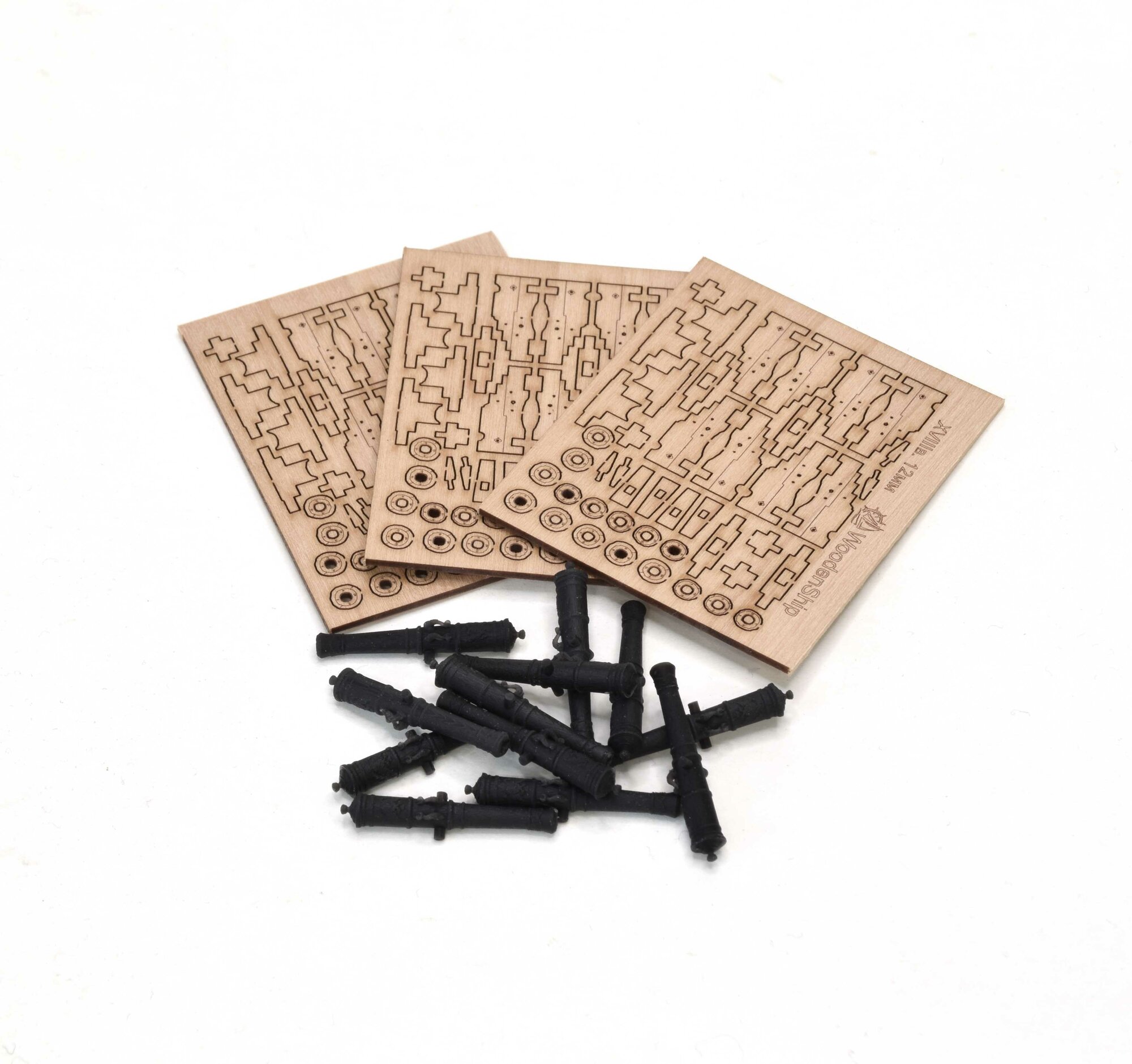 Набор для сборки русских корабельных пушек XVIIIвек. 1:100 (12шт)