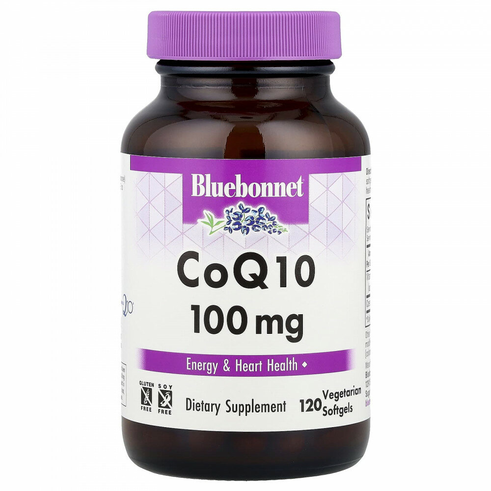 Bluebonnet Nutrition, CoQ10, 120 вегетарианских капсул
