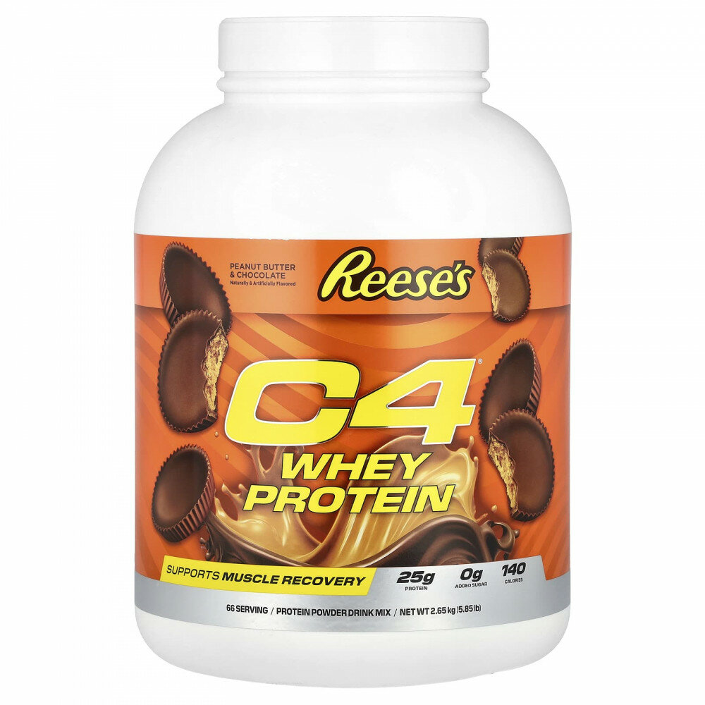 C4 / Cellucor, C4® Whey Protein, арахисовая паста и шоколад Reese's, 2,65 кг (5,85 фунта)