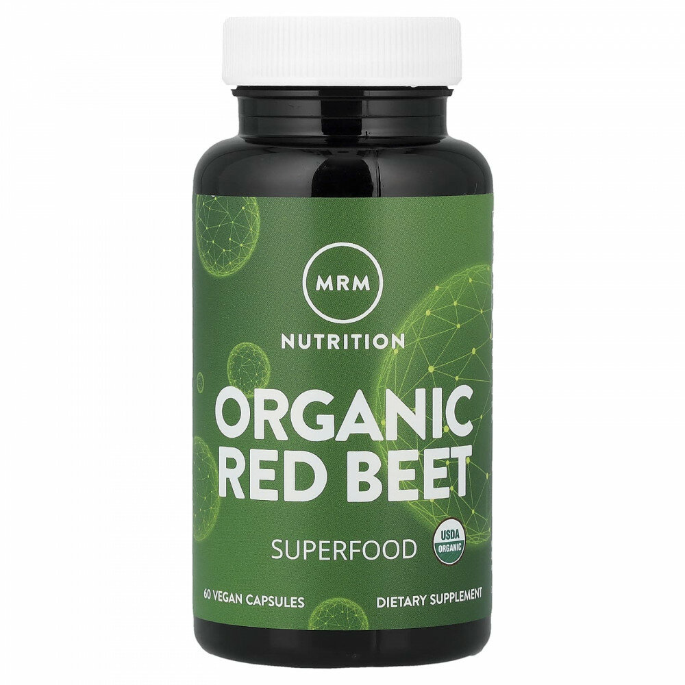 MRM Nutrition, органическая красная свекла, 60 веганских капсул