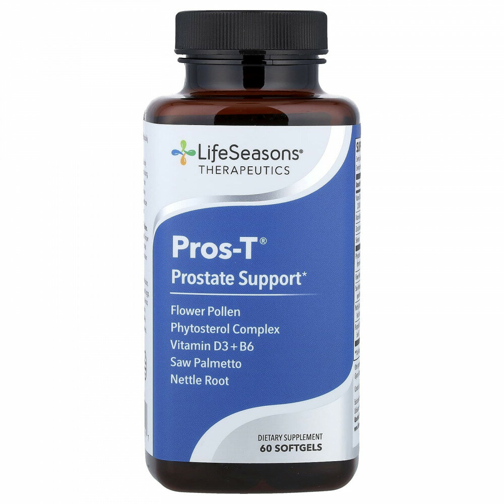 LifeSeasons, Pros-T®, добавка для поддержки простаты, 60 капсул