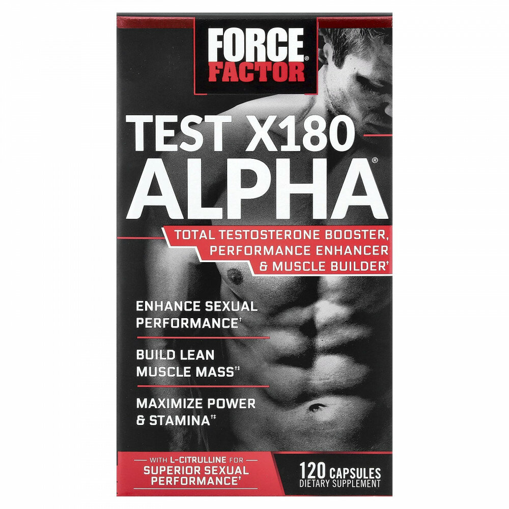 Force Factor, Test X180 Alpha®, 120 капсул