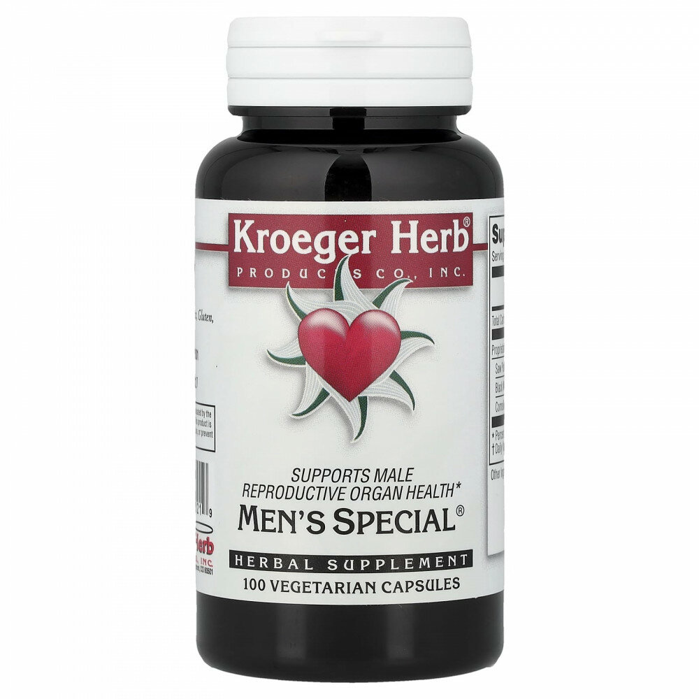 Kroeger Herb Co, Men's Special®, 100 вегетарианских капсул
