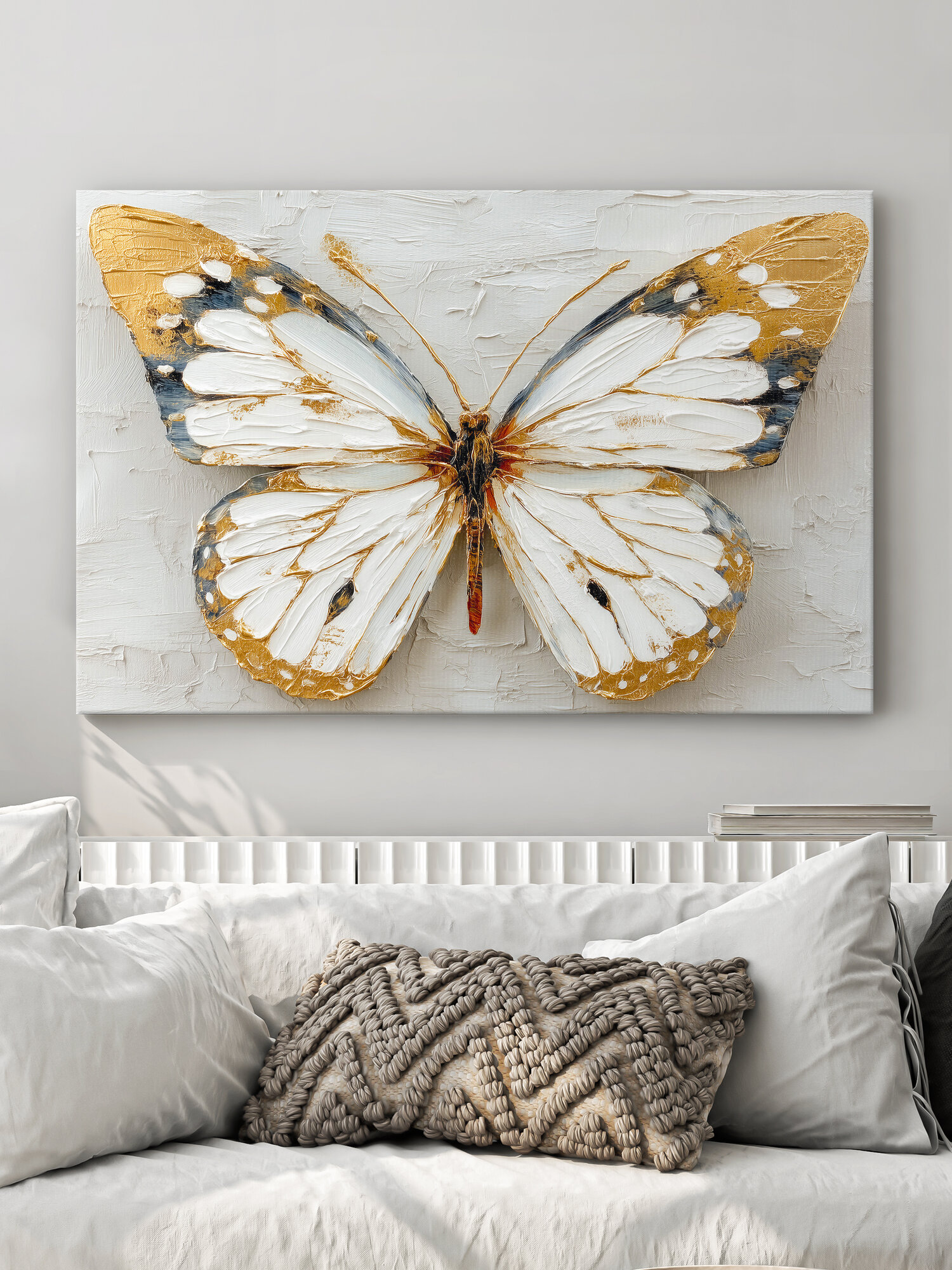 Большая картина Postermarket "Бабочка" на холсте с подрамником 60х90 см