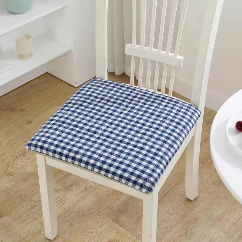 Подушка для стула в японском стиле из хлопка, утолщенная скандинавская подушка для домашнего обеденного стула, нескользящая офисная подушка для длительного сидения, подушка для студенческого табурета.