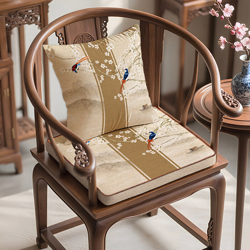 Подушки для диванов, подушки для чайных кресел, утолщенные губчатые подушки для сидений, обеденные стулья, кресла из массива дерева, кресла с подлокотниками, новые стулья в китайском стиле.