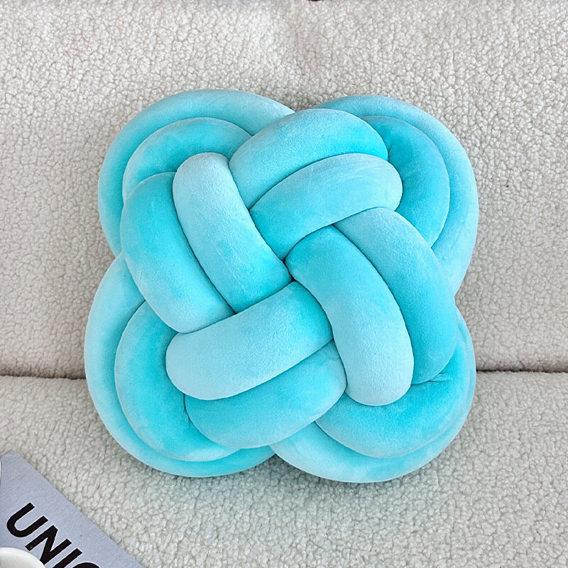 Трансграничная декоративная подушка Amazon из однотонной ткани с узлами, датская подушка с китайским узлом для дивана, кровати, эркера.