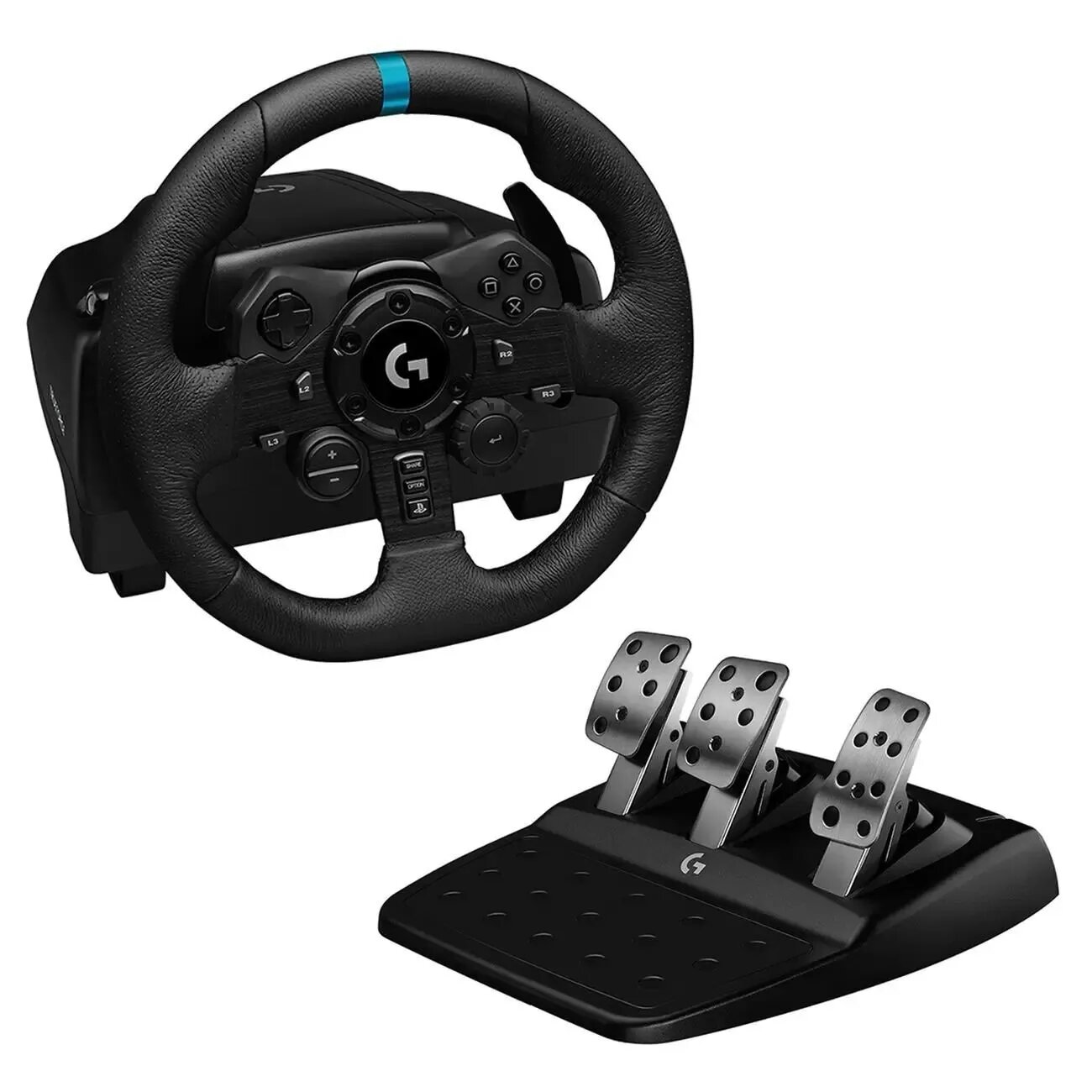 Игровой Руль с педалями Logitech G G923 TRUEFORCE (для PS5 / PS4 / PC), black, чёрный