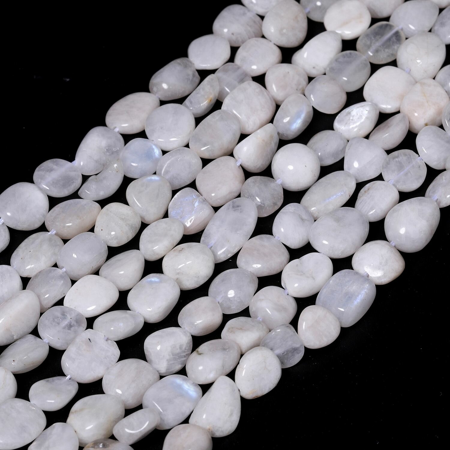 Натуральные неправильные голубые лунные каменные бусины 6-8мм (40-50шт) нить 38см природный камень Бусины для рукоделия