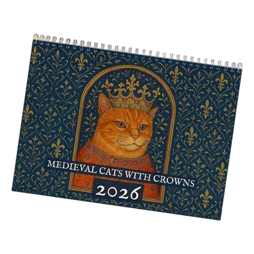 Ежемесячный календарь на стене со Средневековыми животными на 2026 год, 12-Месячный Календарь для составления расписания