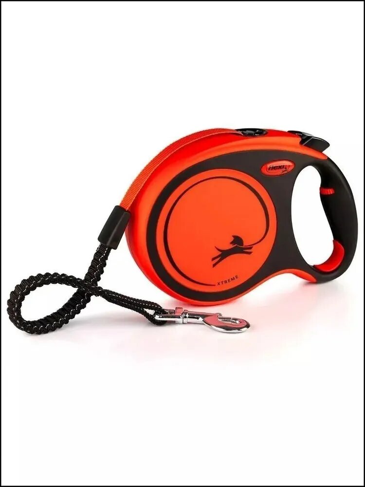 Flexi Xtreme поводок-рулетка для крупных собак до 55 кг оранжевый 8м