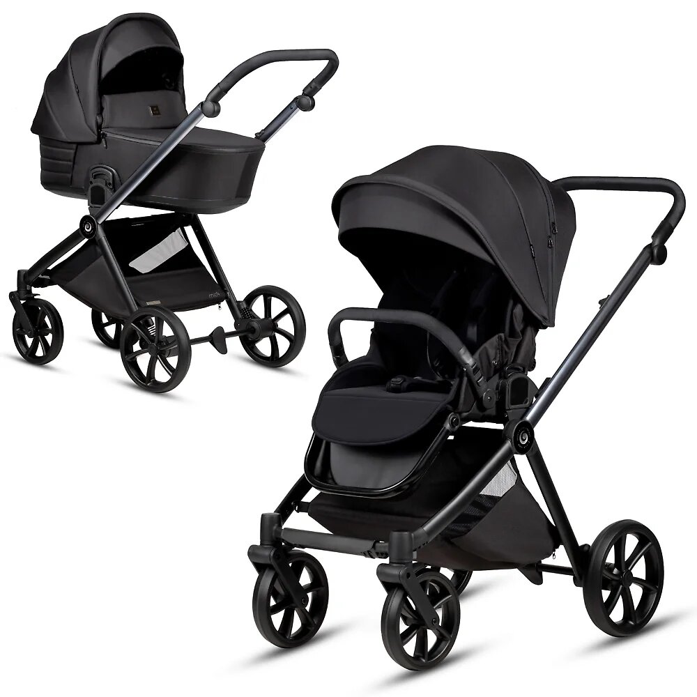 Детская коляска 2в1 Tutis Mio 3+, цвет Obsidian / Black Edition (Чёрный), артикул производителя 1622060
