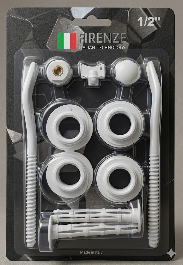 Комплект монтажа для радиатора FIRENZE FС1/2-2, с двумя кронштейнами