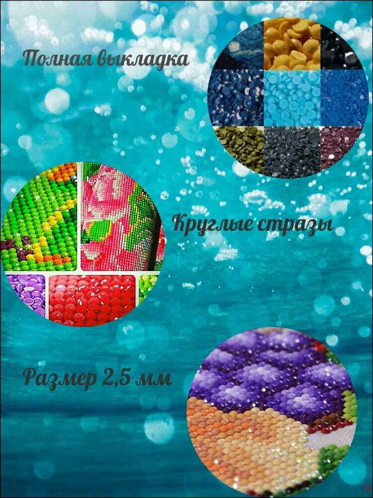 Алмазная мозаика Сиамская кошка 30x40 см полная выкладка круглая форма страз 25 цветов для релакса — фото 1
