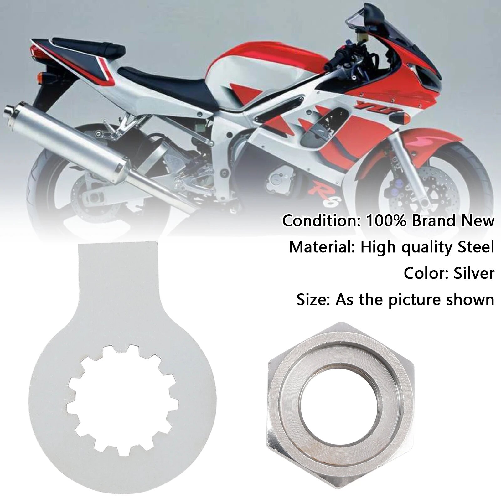 Комплект вкладок стопорной шайбы передней звездочки Topteng для YAMAHA R6 YZF 600 1000 TDM 850