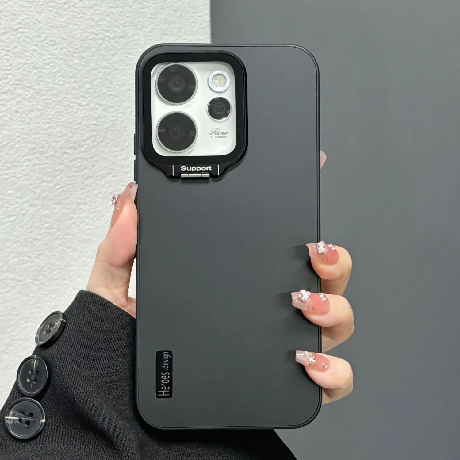 Черный чехол для OPPO Reno 15 Pro Max