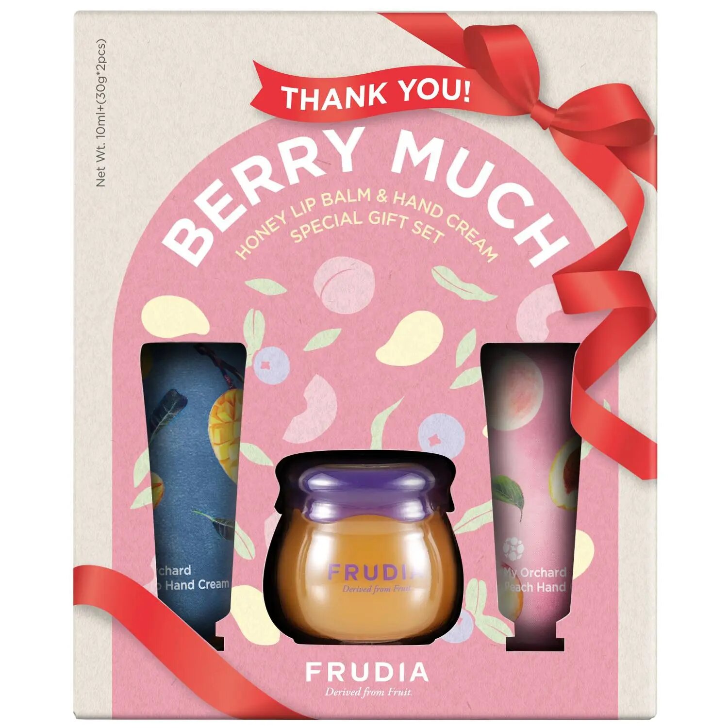 Подарочный набор Thank You! Berry Much: крем для рук 2х30 г + бальзам для губ 10 г