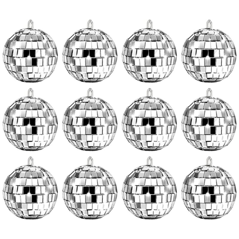 Упаковка из 12 Зеркальных Шаров для мини-дискотеки 2 см для Украшения Вечеринки по случаю Дня Рождения и клубного мероприятия