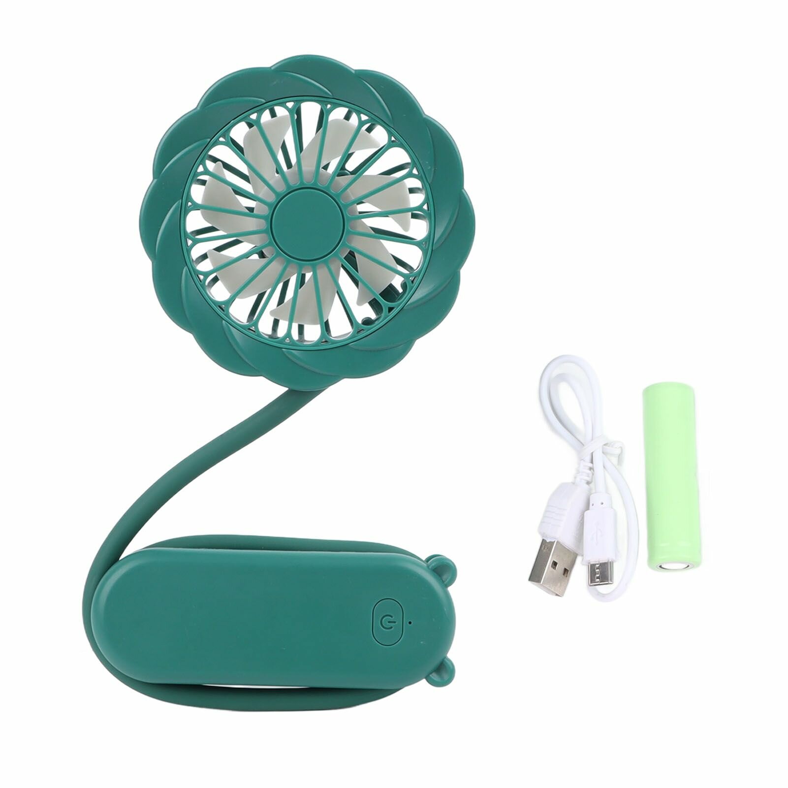 Складной USB-вентилятор, 3 скорости, гибкий, шейный/настольный, беспроводной