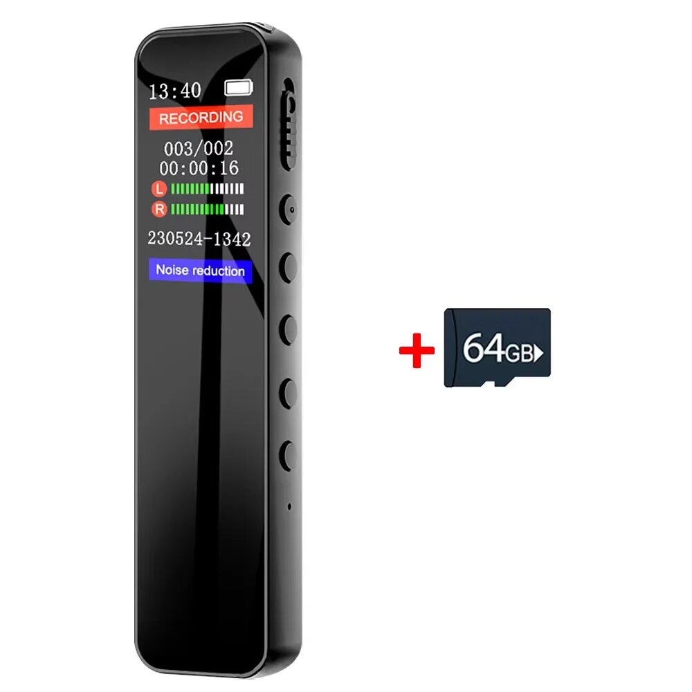 Цифровой диктофон Recorder add 64G, черный