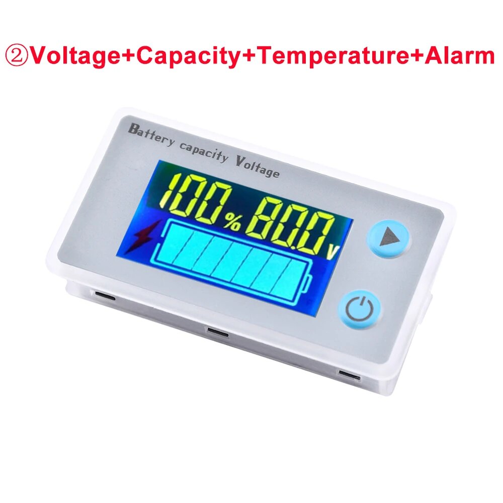 Тестер аккумулятора JS-C33 10-100V, емкость, вольтаж, температура, Model 2