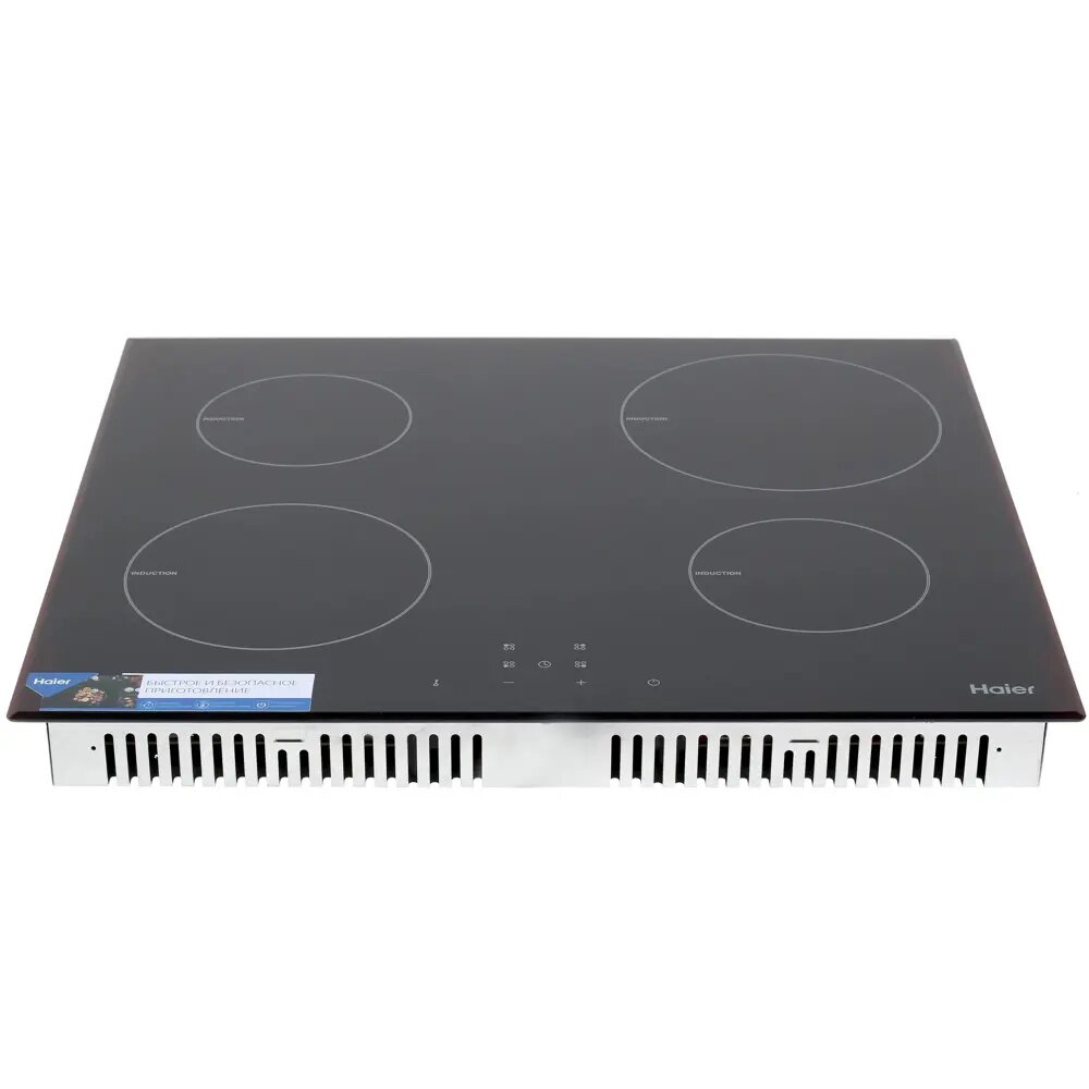Варочная панель индукционная Haier HHX-Y64NVB, стеклокерамическая, сенсорное управление, 4 конфорки