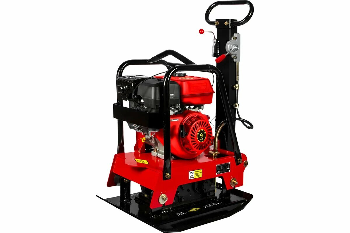 Виброплита Dde Vp165-Сk, 9 л. с. (6620 Вт), до 400 м²/ч, 30 кН, бензиновая