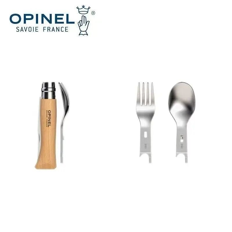 Opinel Набор столовых приборов с походным складным ножом и вилкой