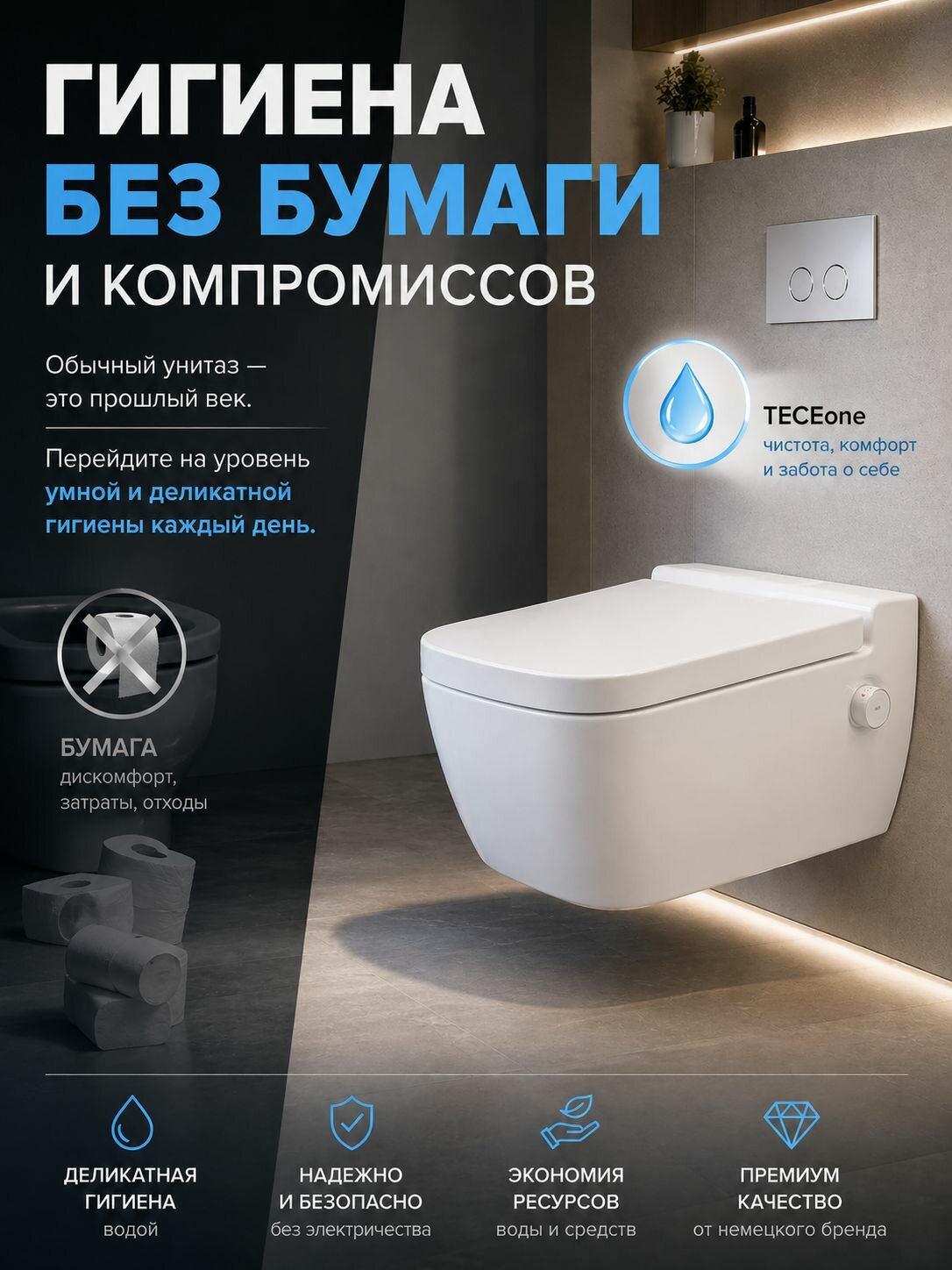 Унитаз подвесной Aquanet ТЕСEone 9700200