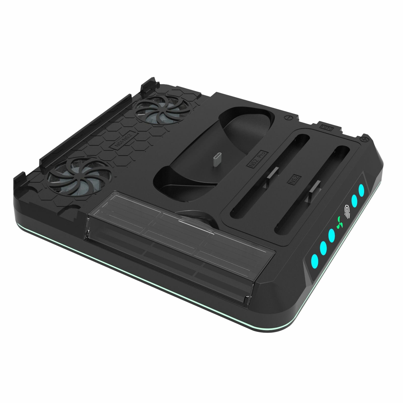 Охлаждающая подставка для Nintendo Switch 2 с зарядкой контроллеров и подсветкой