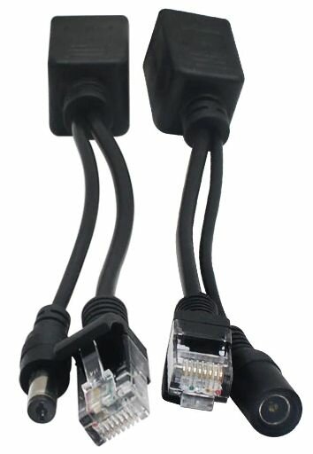 РОЕ сплиттер (POE адаптер) DC 5,5 х 2,1 м / RJ-45 Ethernet