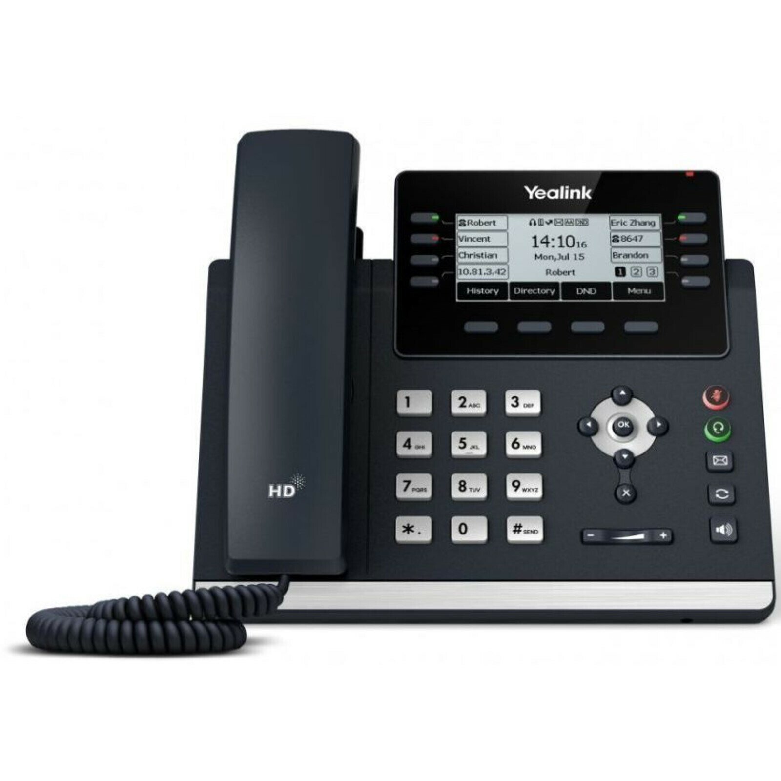 Телефон стационарный YEALINK IP SIP-T43U черный