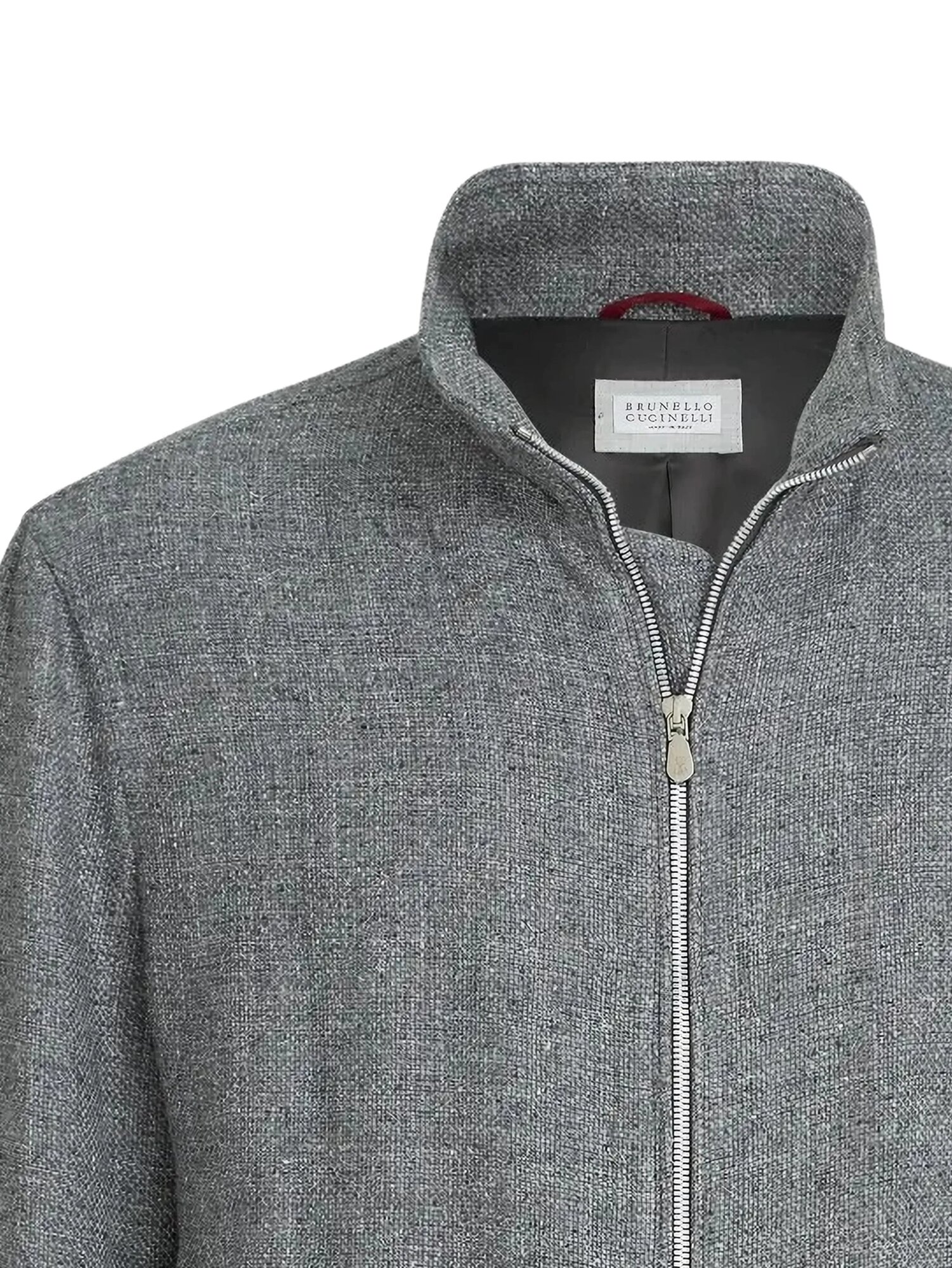 Куртка BRUNELLO CUCINELLI Mélange-effect zip-up jacket, размер 50 — фото 1