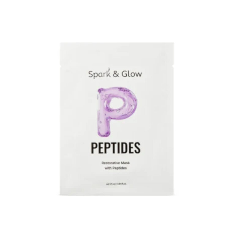 SPARK&GLOW Restorative mask with peptides Маска Южная Корея 1 шт