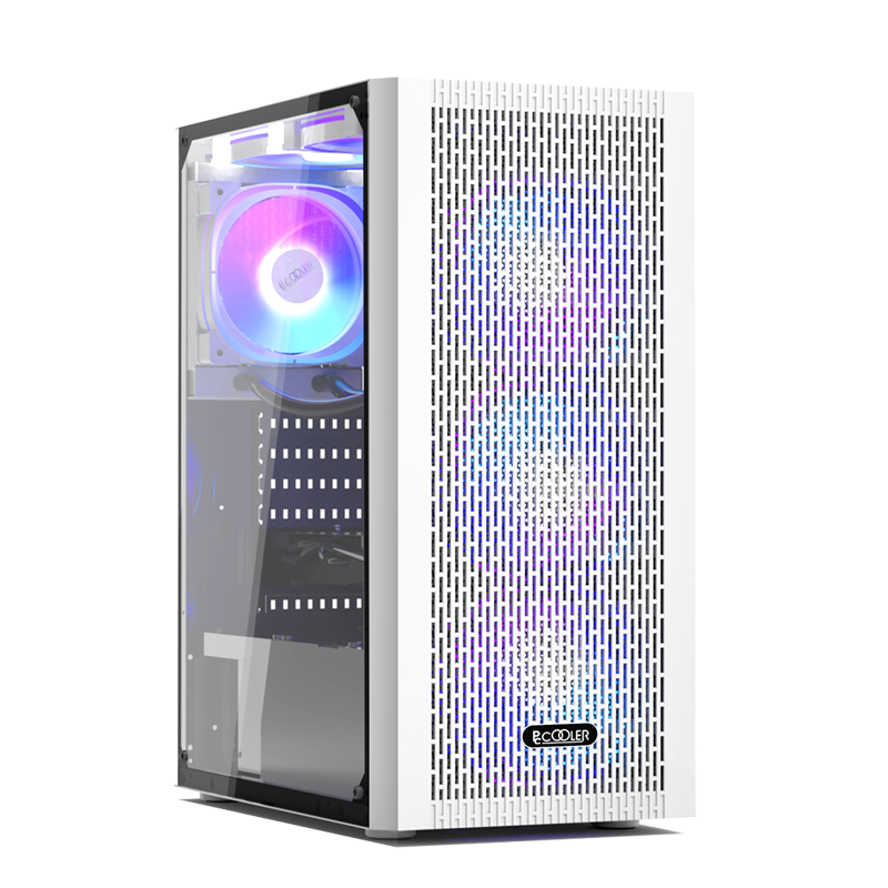 Корпус PCCooler MA100 MESH WH, Midi-Tower, белый, 3×120 мм ARGB, USB-A 3.0 + 2×USB-A 2.0, ATX/mATX/mITX