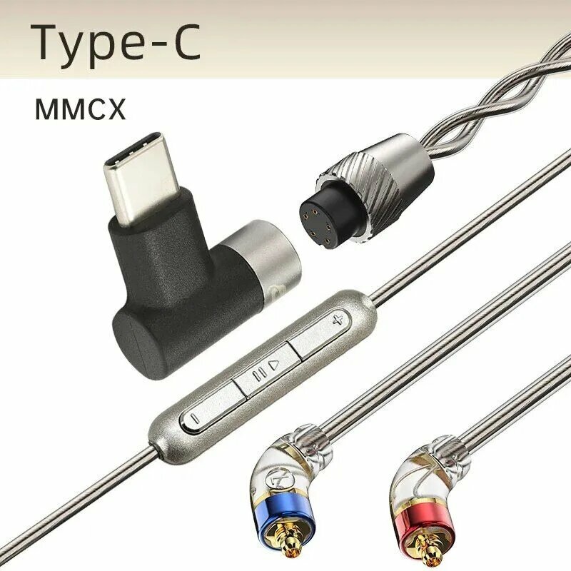 Кабель для наушников CVJ LS200 MMCX QDC 2Pin-S 0,75 мм 0,78 мм, посеребренный провод для наушников,2.5/3.5/4.4 Линейка mm для наушников BLON Moondrop Chu2 KZ ZSN PRO Krila TANGZU WANER SG TRN SE535