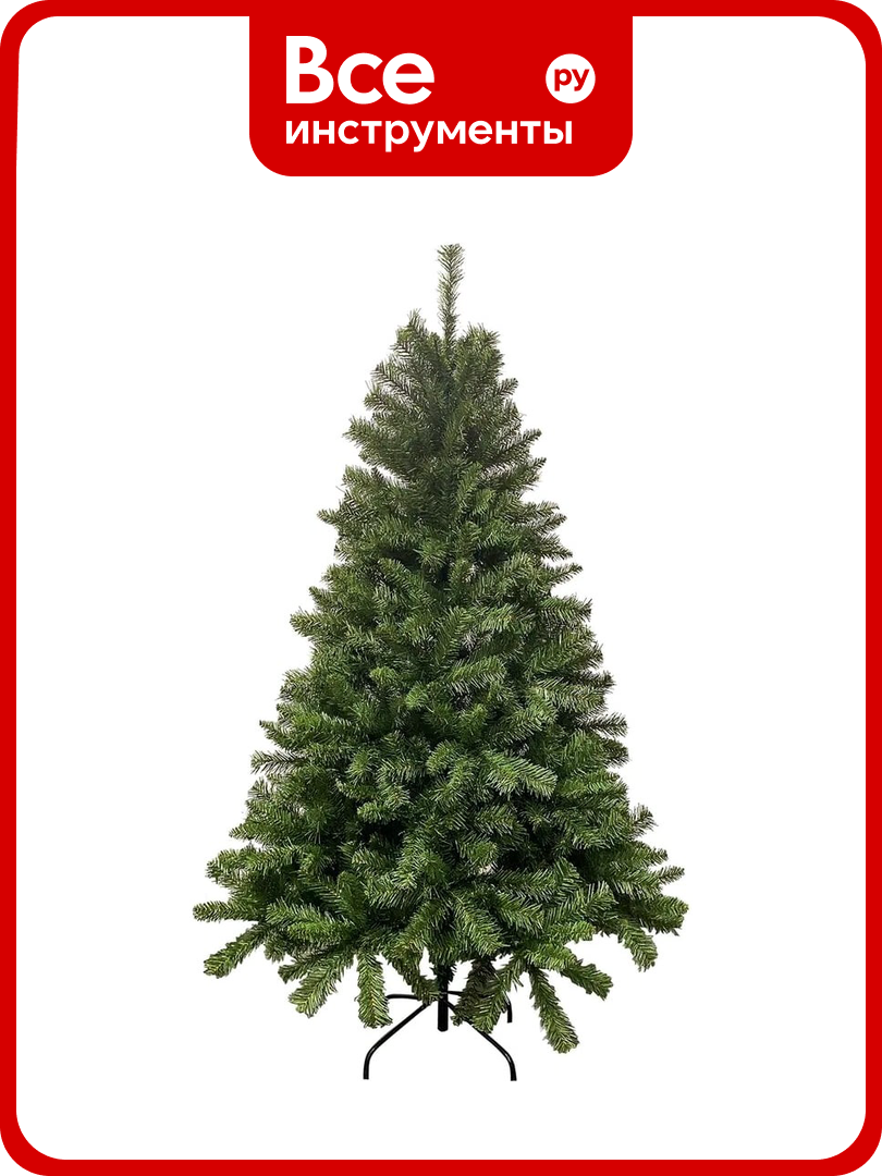 Елка SXMAS зеленая Rudolph JNYT150G, разборная модель из ПВХ с пластиковой подставкой для домашнего использования