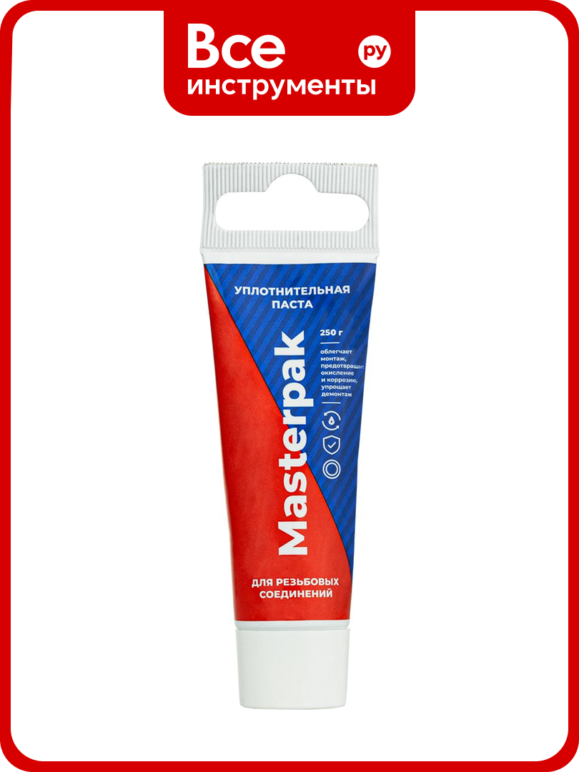 Паста уплотнительная MasterProf Masterpak вода, пар, 250 г, туба ТД.030863, обмазки и пропитки льна