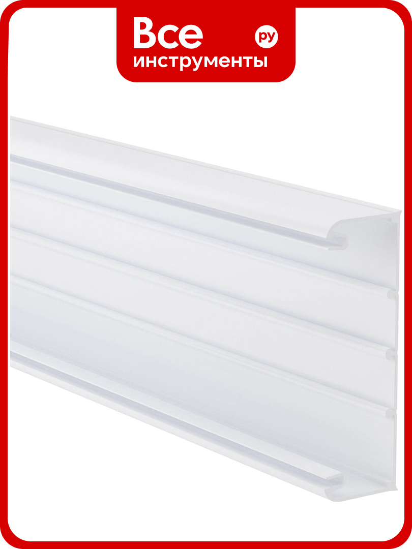 Кабель-канал DKC 140x50 без крышки IN-liner FRONT 2м 01400, ПВХ материал, магистральный, степень защиты IP40, белый цвет