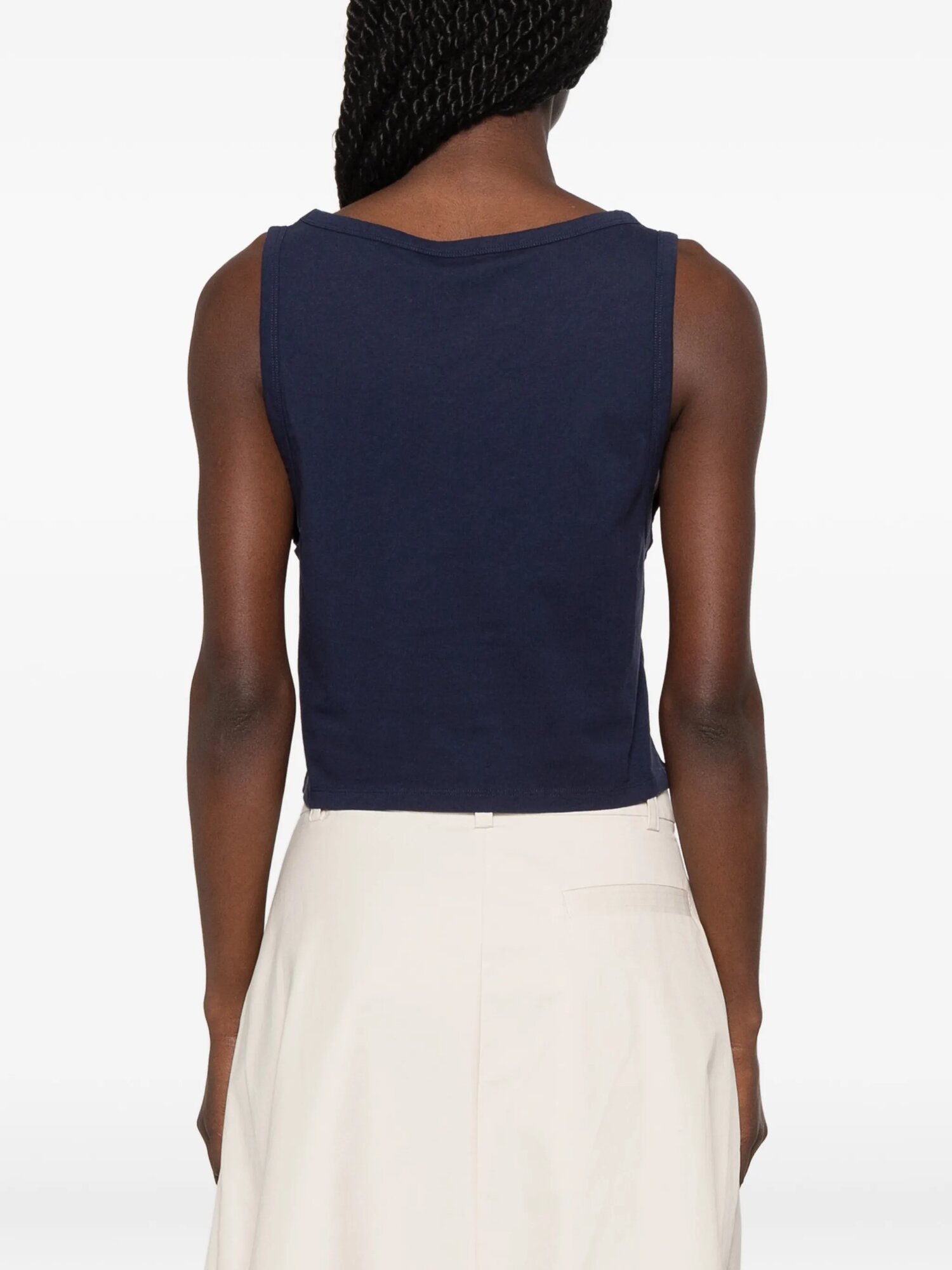 Топ Sporty & Rich Logo-patch tank top, размер 42 — фото 1