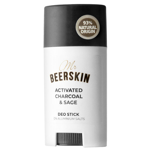 BEERSKIN Натуральный дезодорант с активированным углём и экстрактом шалфея стик