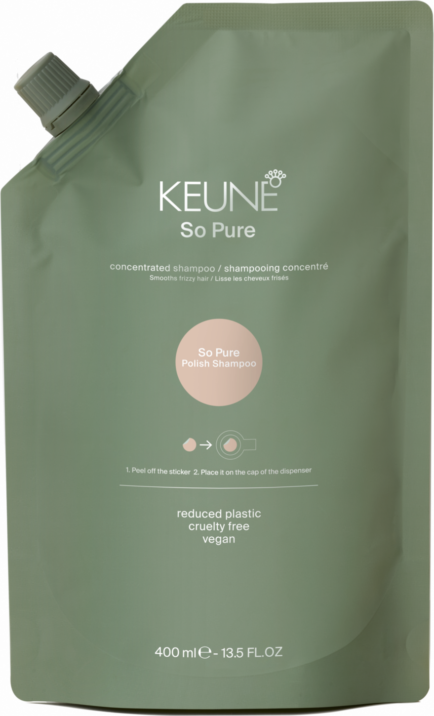 KEUNE Haircosmetics СПА шампунь полирующий 400 мл (рефил) So Pure Polish Shampoo Refill 400 150ml