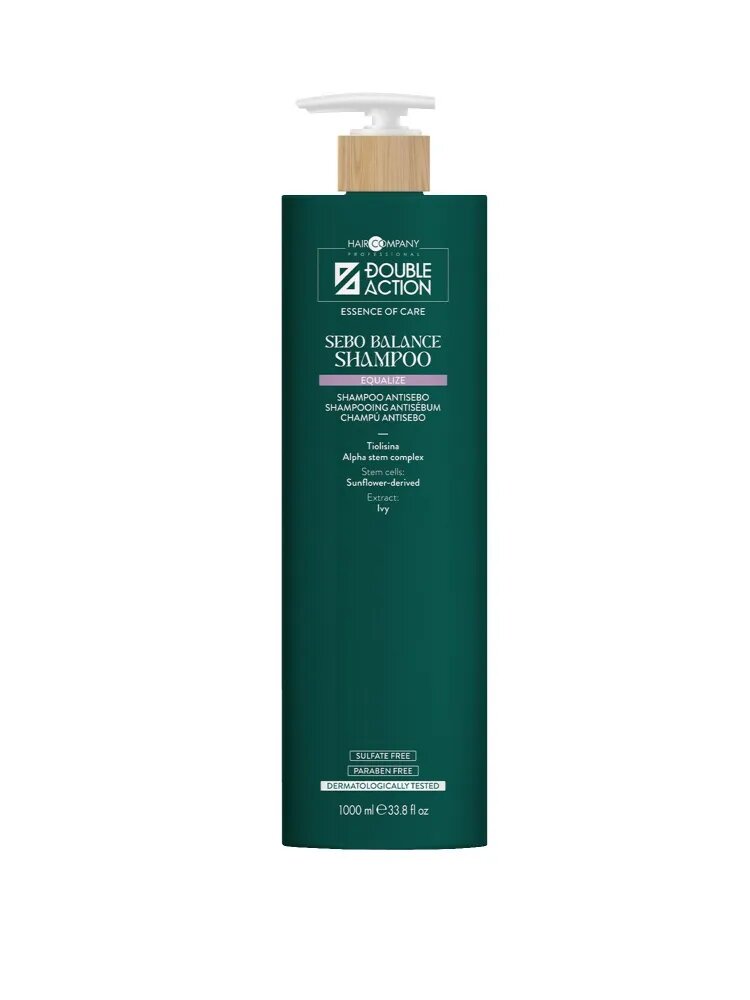 Шампунь, регулирующий работу сальных желез "SEBO BALANCE SHAMPOO" DOUBLE ACTION, 1 000 мл