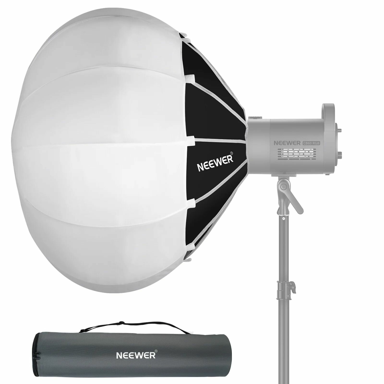 Софтбокс Neewer Lantern Softbox 65 см Bowens быстросъемный, равномерный свет для видео, стримов, фото