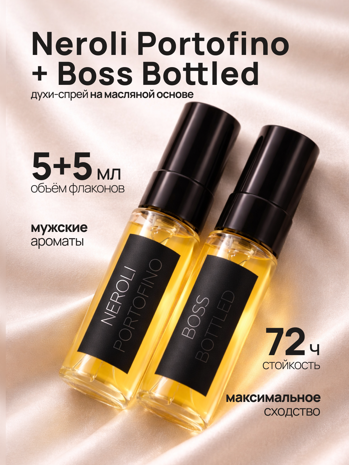 Мужские духи по мотивам Boss Bottled + Neroli Portofino 5+5 мл