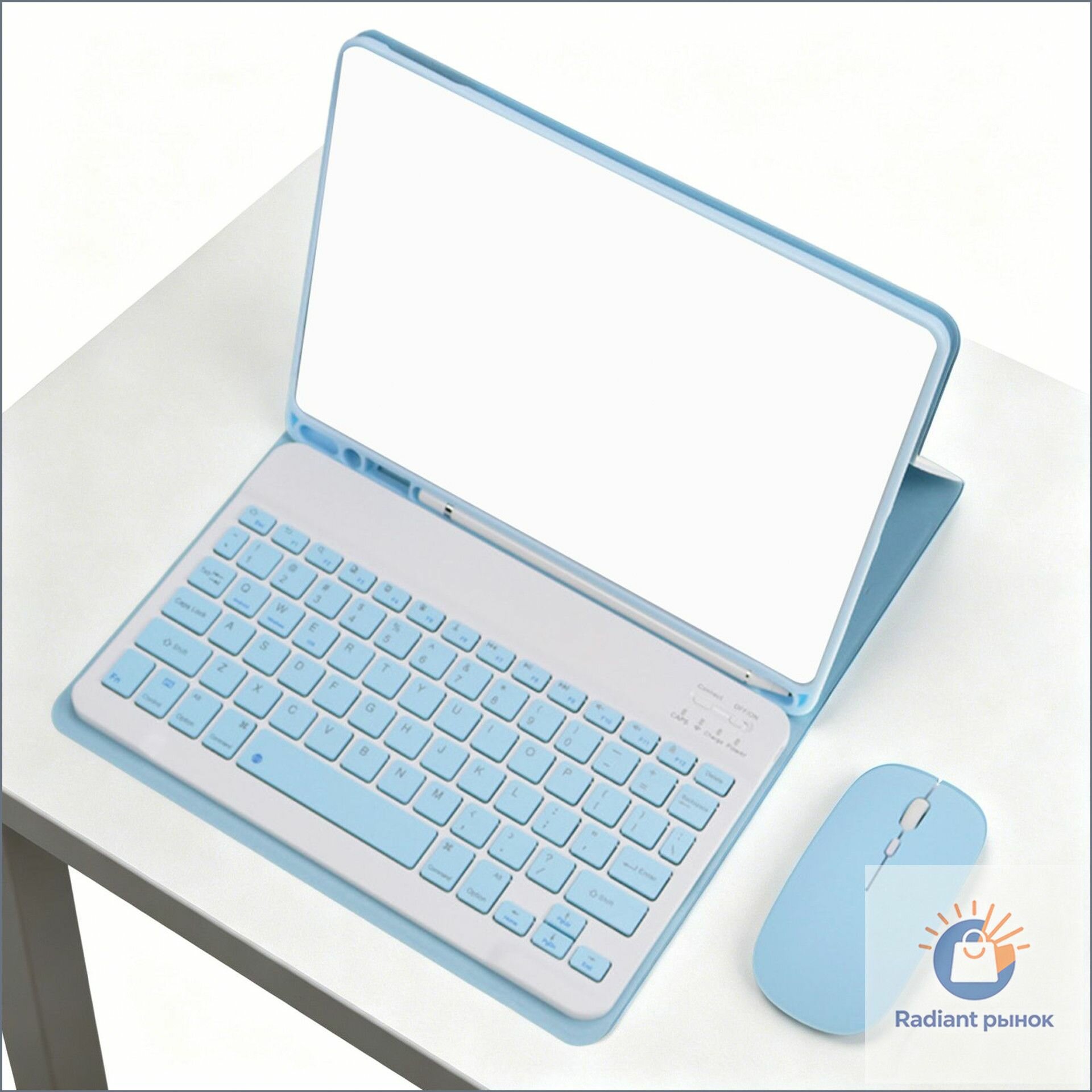 Чехол-клавиатура для iPad Air/Pro 10,2"/10,5", беспроводная мышь и слот для стилуса