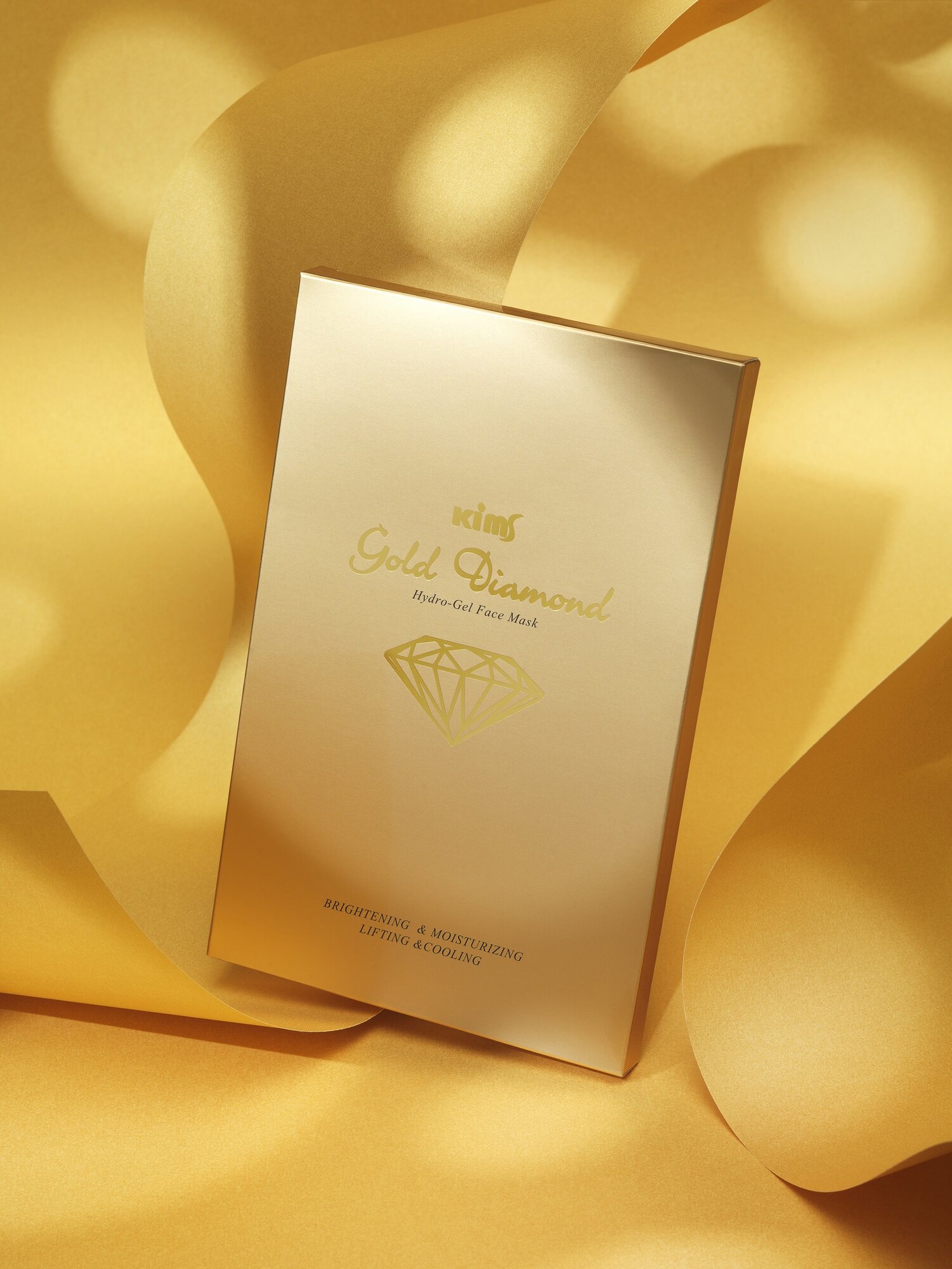 Маска гидрогелевая алмазная для лица Kims Gold Diamond Hydro-Gel Face Mask 5 шт