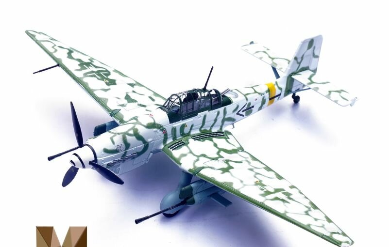 Tieliu 1/72 Junkers Ju-87G-2 Stuka, штурмовик, эскадрилья пикирующих бомбардировщиков, готовая металлическая модель, 14647PA
