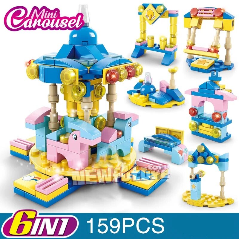 Конструктор Mini Carousel 159pcs, без коробки